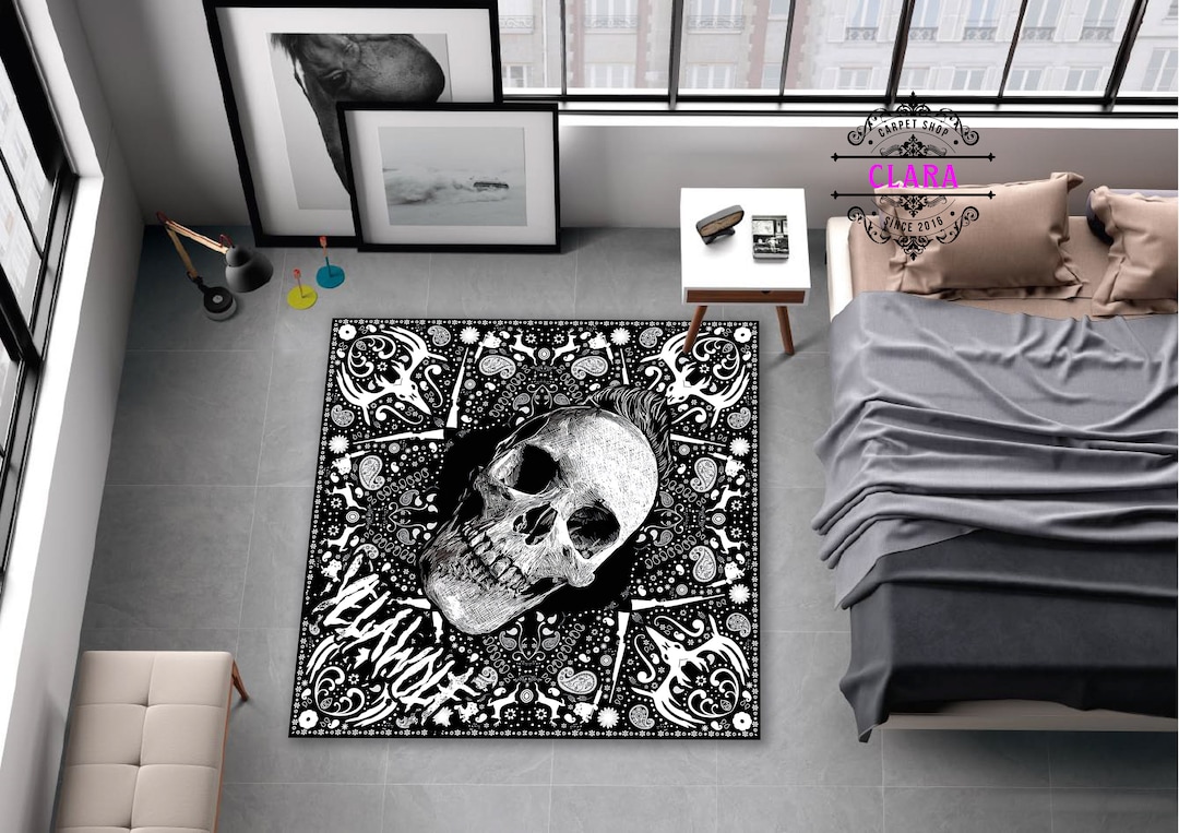 Square Devil Horror Decor, Scary Round Mat, Decorative Home Decor ...