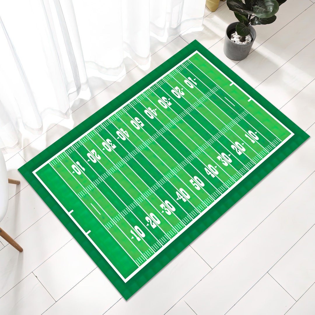 American Football Field Rug, Gift for Her/him, Girl/boy Room Rug, Teen ...