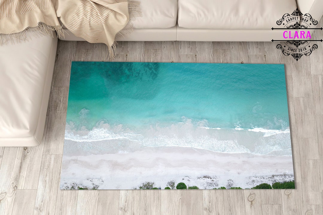 Beach Carpet Realistic Beach Wave Surface Rug Summer Decor - Etsy