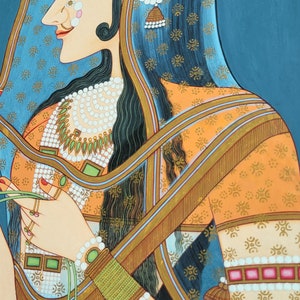 Bani Thani Indian Miniature Painting for Office or Home Decor - Etsy