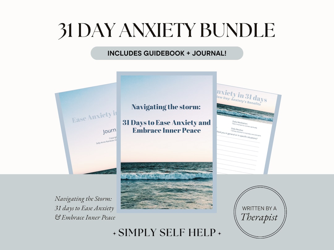 Guided Anxiety Journal | Anxiety Workbook | Wellbeing Journal |mental ...