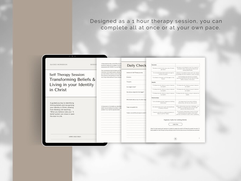 Christian Self Therapy Journal: Identity in Christ Workbook (digital ...