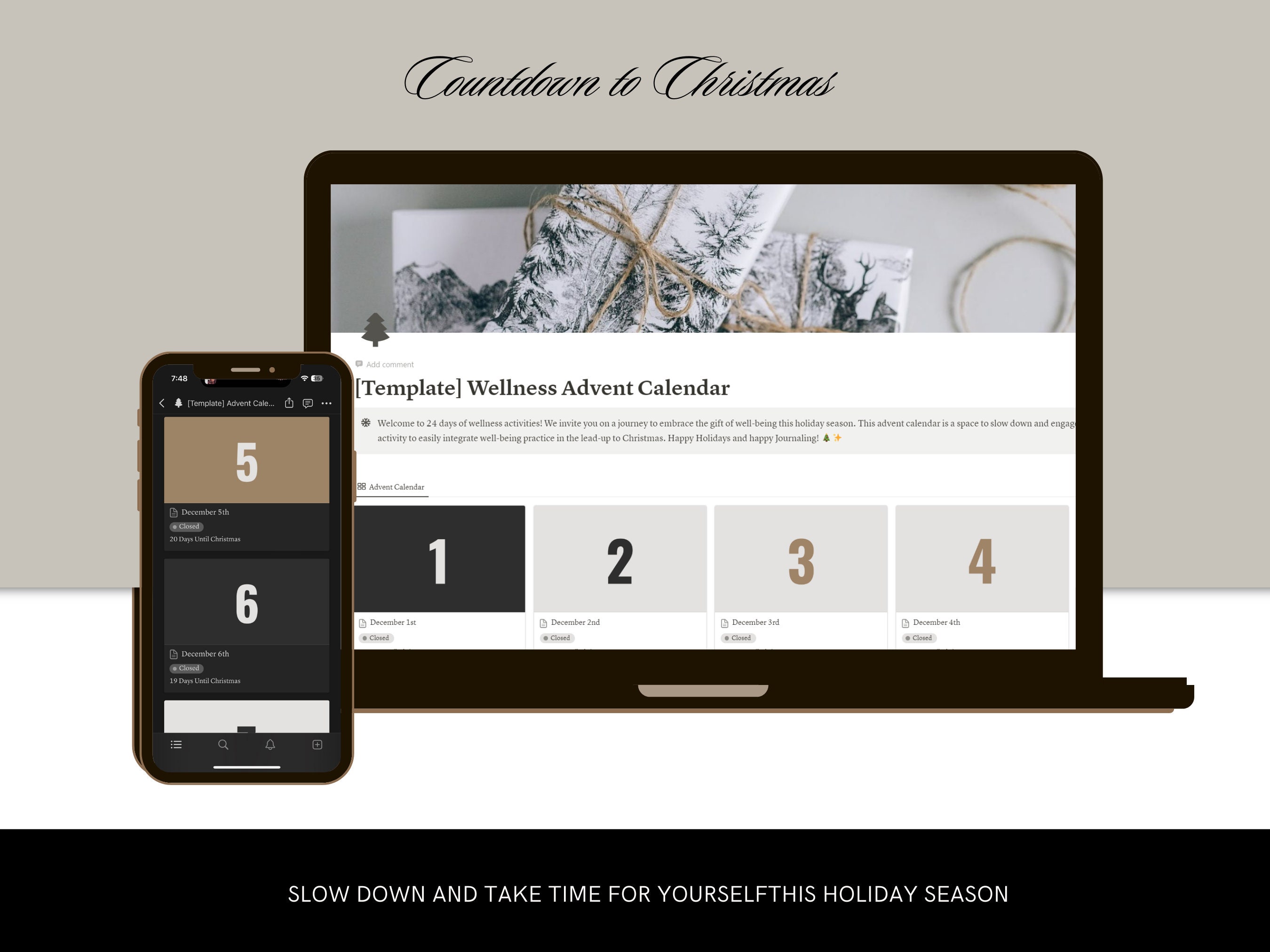 Notion Wellbeing Advent Calendar Christmas Countdown - Etsy