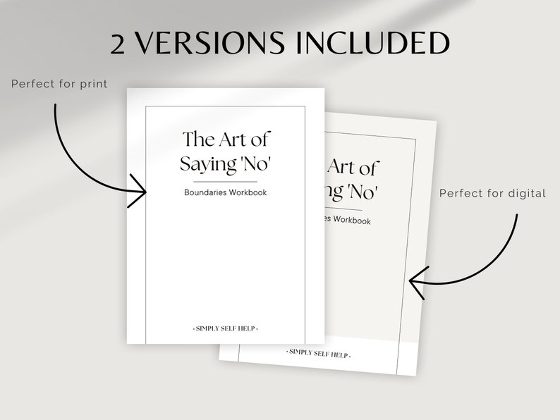 The Art of Saying No - Boundaries Worksheet - Wellbeing Journal ...