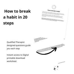 How to Break a Habit/ Digital Download/ Mental Health Worksheet /life ...