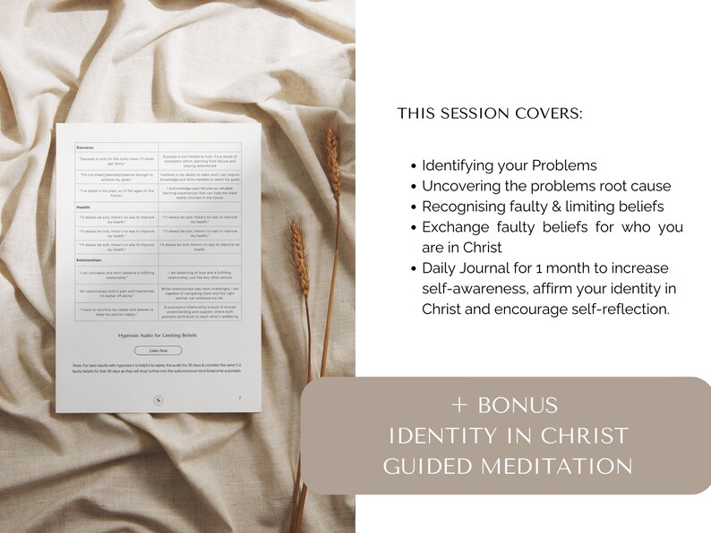 Christian Self Therapy Journal: Identity in Christ Workbook (digital ...