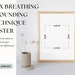 Box Breathing Grounding Technique Poster B&W | Negative Thought ...