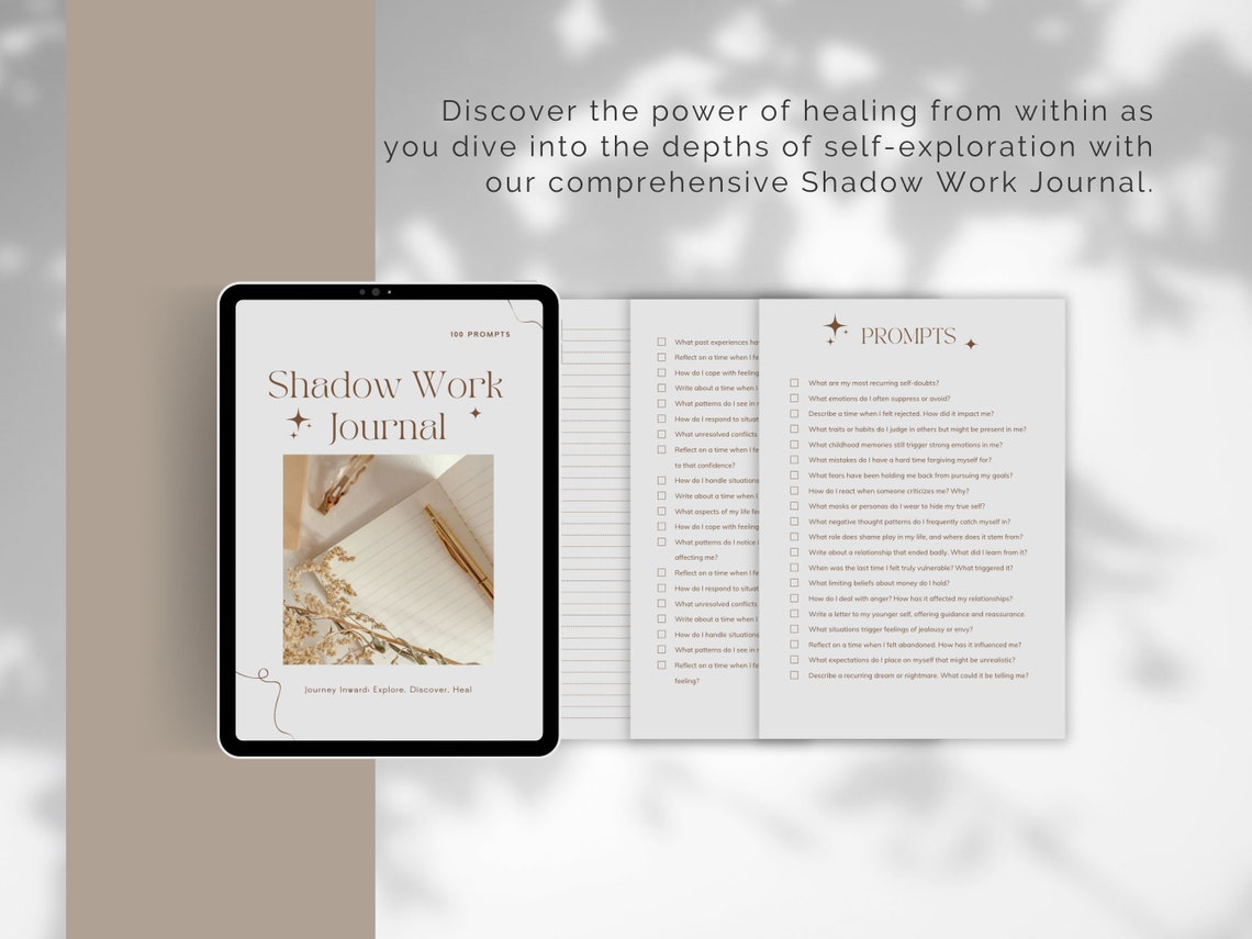Shadow Work Journal 100 Self Reflection Prompts Self Discovery Inner ...