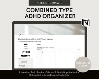 Notion ADHD Planner | Executive Function Organizer for Adults ...