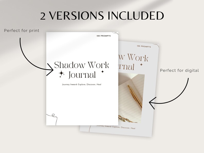 Shadow Work Journal: 100 Self-reflection Prompts (digital Workbook) - Etsy