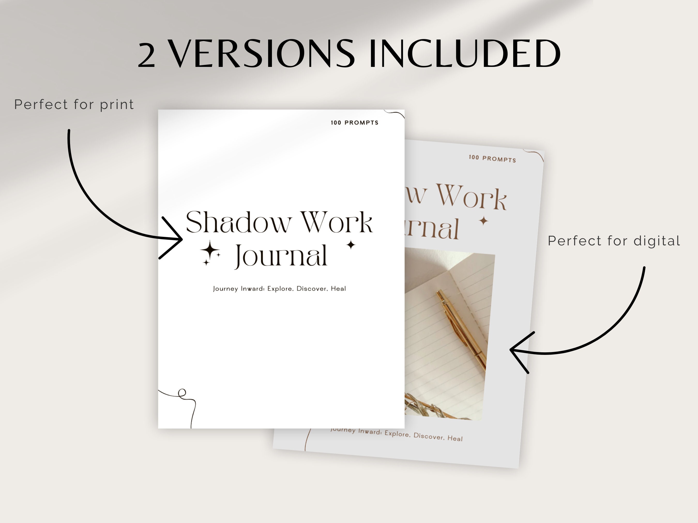 Shadow Work Journal 100 Self Reflection Prompts Self Discovery Inner ...