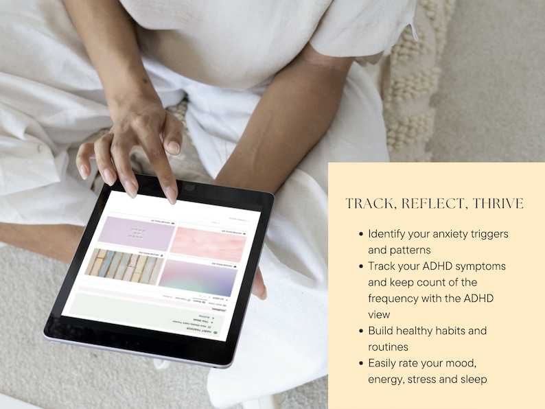 Notion Wellbeing Journal & Tracker | ADHD + Anxiety Symptoms Reporting ...