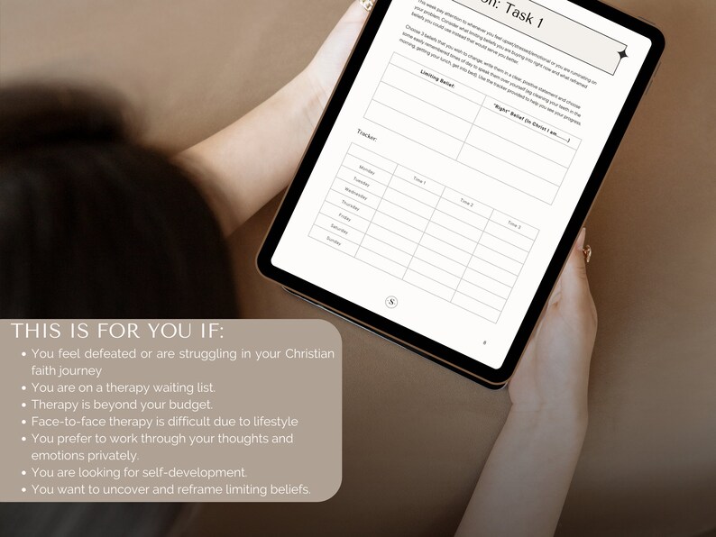 Christian Self Therapy Journal: Identity in Christ Workbook (digital ...