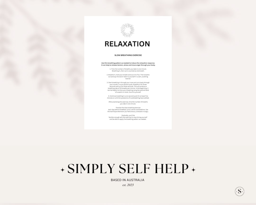 Relaxation Digital Download PDF, 54321 Grounding Technique, Wellbeing ...