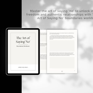 The Art of Saying No - Boundaries Worksheet - Wellbeing Journal ...