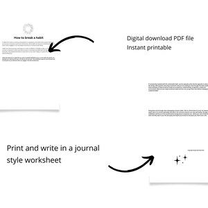 How to Break a Habit/ Digital Download/ Mental Health Worksheet /life ...