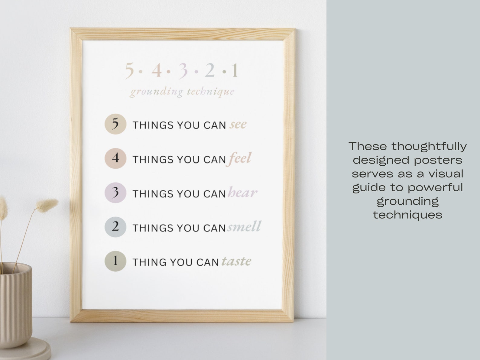 Grounding Technique Poster Bundle | Mindfulness & Coping Skills ...