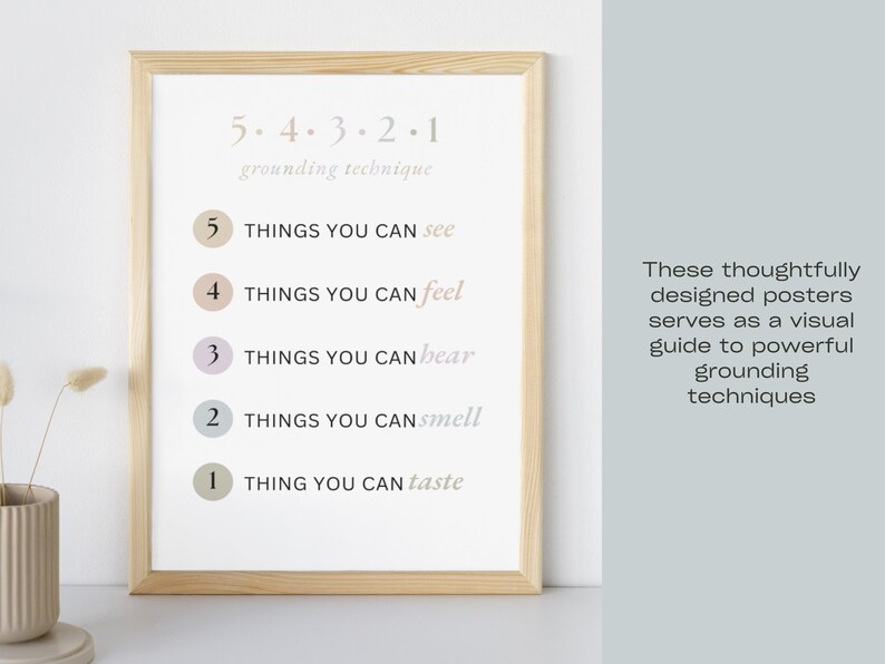 Grounding Technique Poster Bundle | Mindfulness & Coping Skills ...