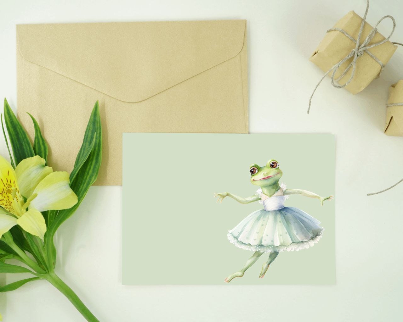 Frog Ballerinas Clipart| 5 Watercolor PNG| Dancing Frogs Art ...