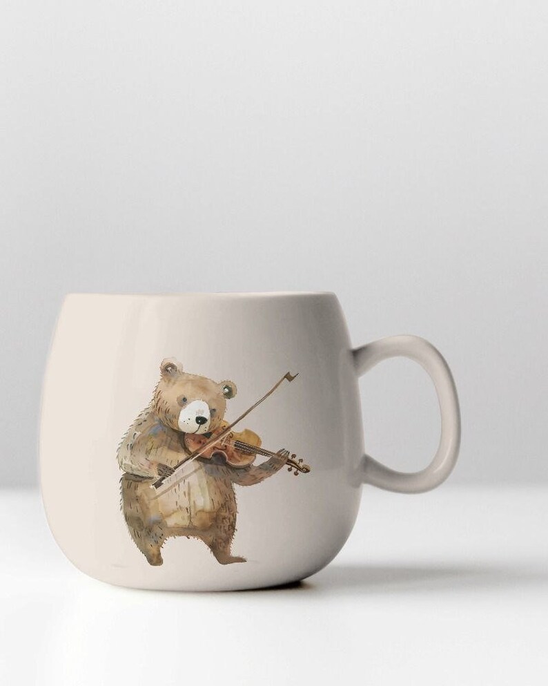 Violinist Animals | 12 Watercolor PNG Clipart |musician Bear,fox,lion ...