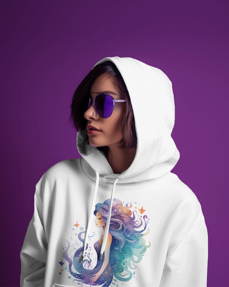 Space Mermaid Clipart 5 Watercolor PNG Cosmic Mermaids Galaxy Mermaids ...