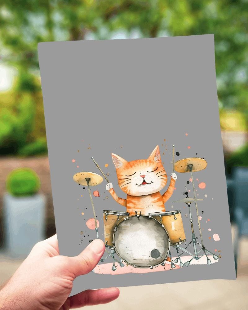 12 Animals Playing Drums | Watercolor PNG Clipart | Musician Lion ...