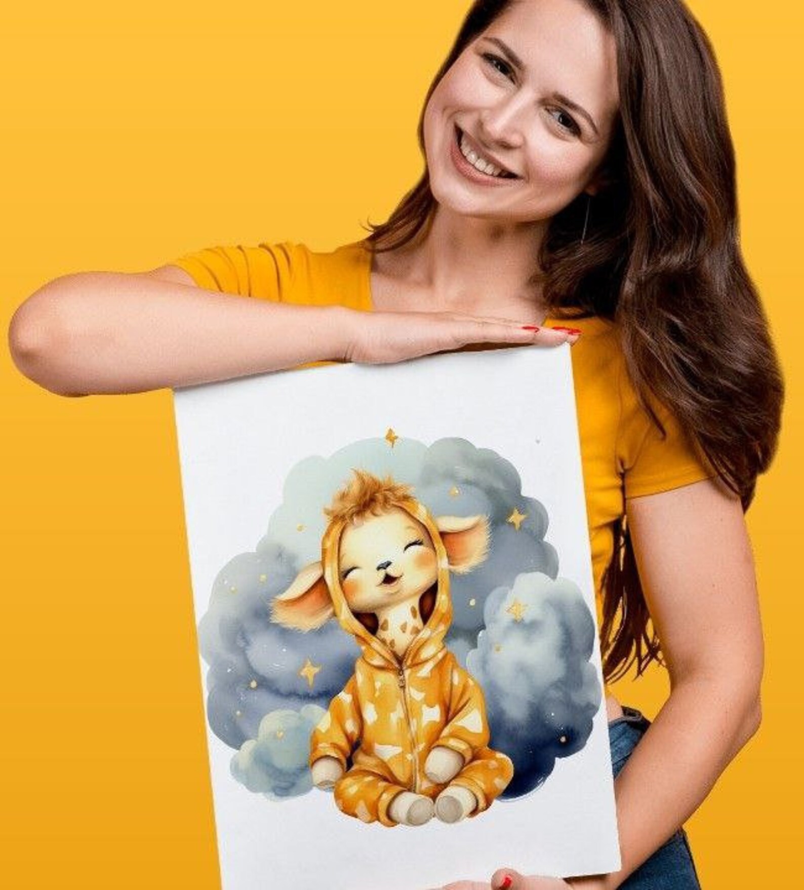 36 Sleepy Animals | Watercolor PNG Clipart | Yawning Baby Animals | on ...