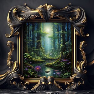 Victorian Gothic Forest Painting: Dark Fantasy Art Print (digital ...