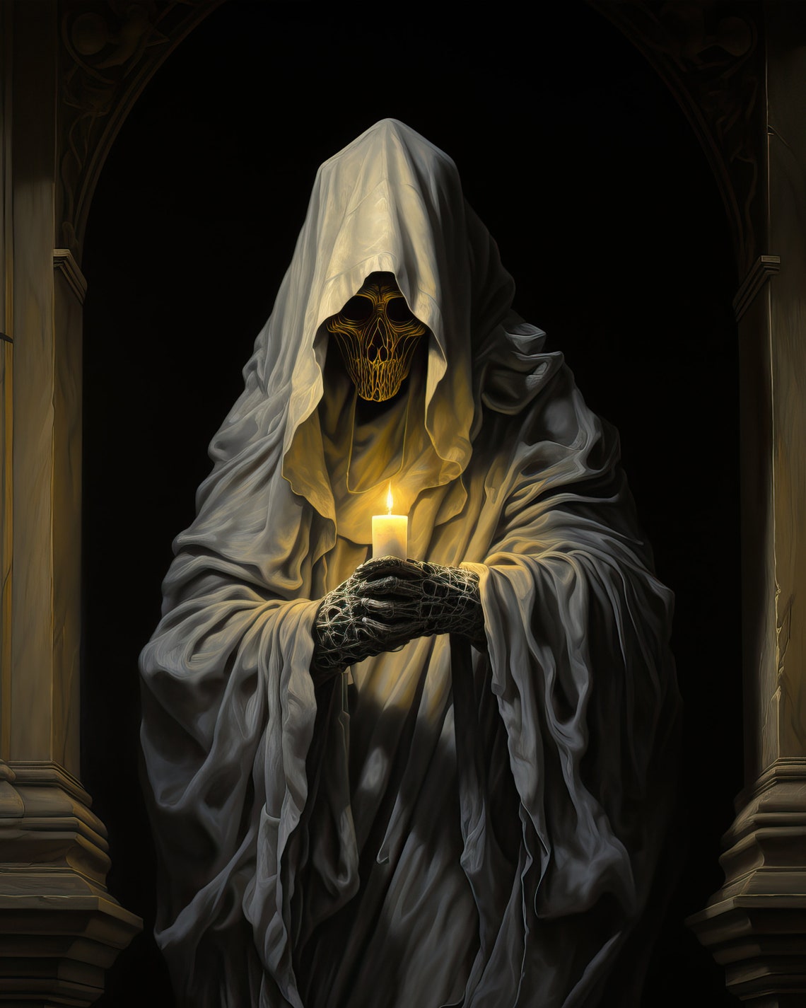 Grim Reaper Painting: Victorian Gothic Horror Art Print (digital ...