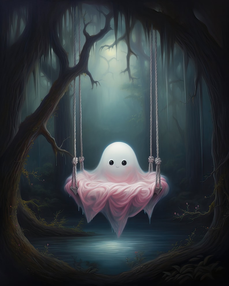 Cute Ghost Print Cute Ghost Printable Victorian Gothic - Etsy