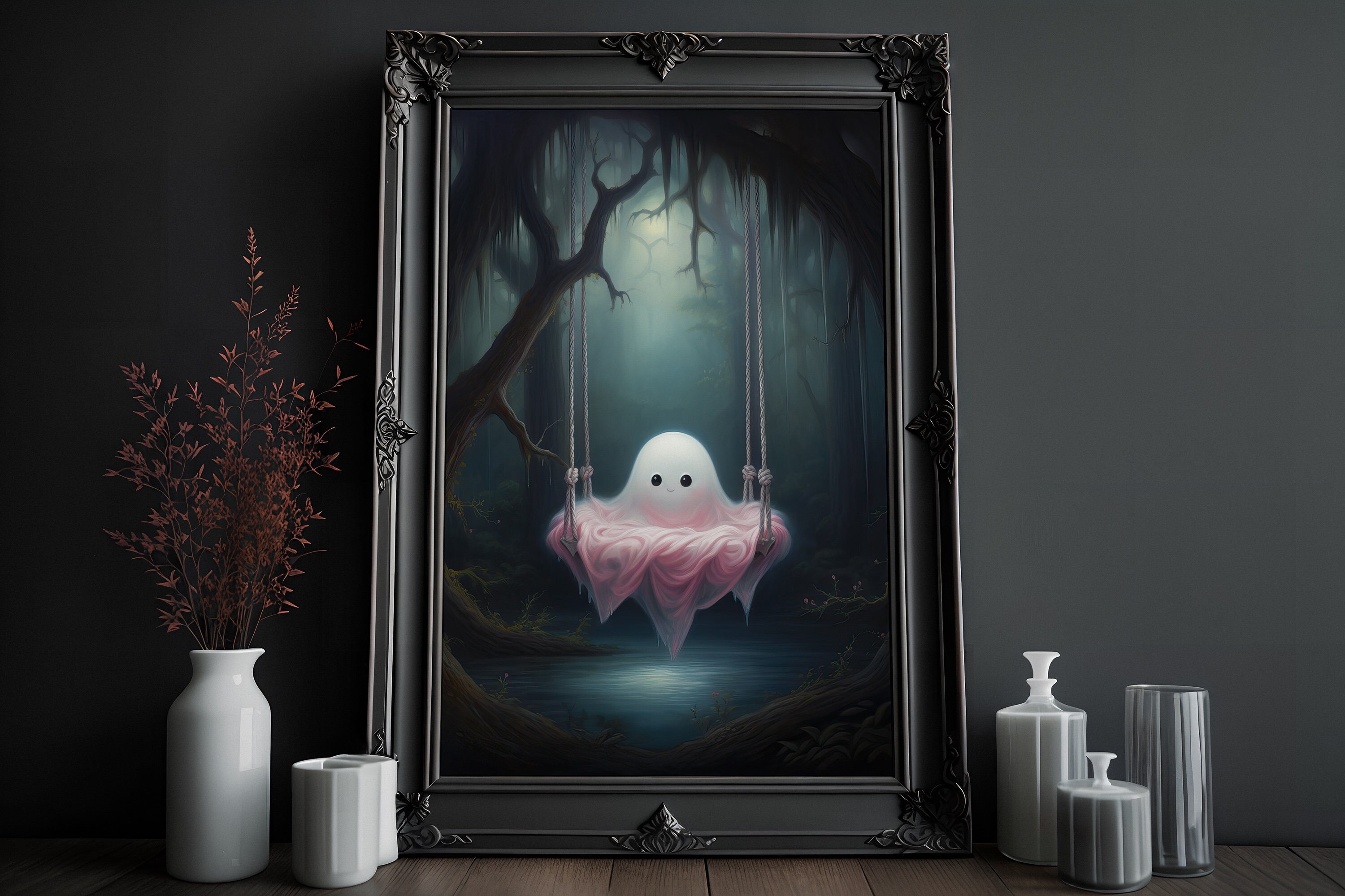 Cute Ghost Print Cute Ghost Printable Victorian Gothic Cute Horror ...