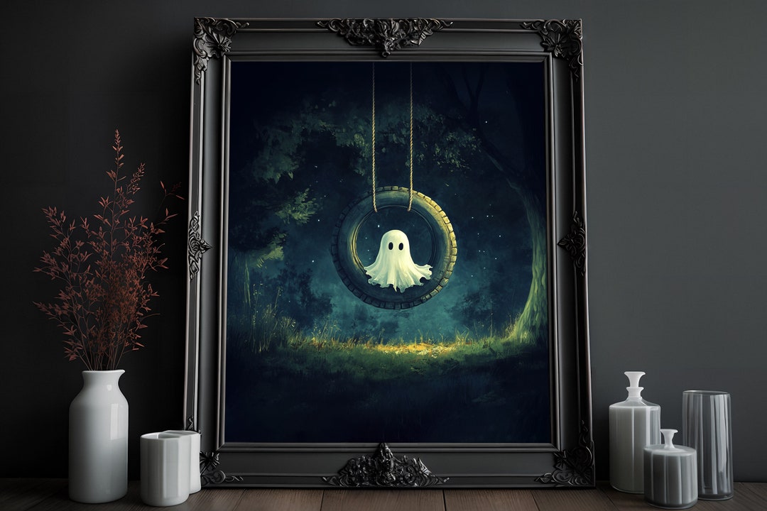 Ghost on Tire Swing Print: Dark Wall Art Decor (digital Download) - Etsy