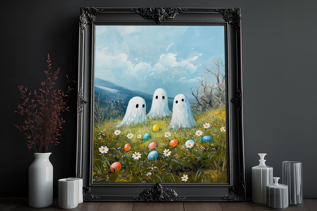 Cute Easter Ghost Painting | Easter Eggs | Victorian Gothic | Cute ...