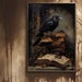 Raven Painting Crow Print Victorian Gothic Victorian Art Raven Wall Art ...
