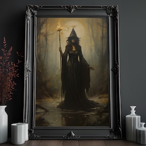 Forest Witch Painting | Victorian Gothic | Mystic Art | Creepy Goth ...