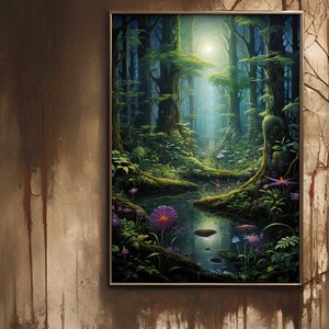 Victorian Gothic Forest Painting: Dark Fantasy Art Print (digital ...