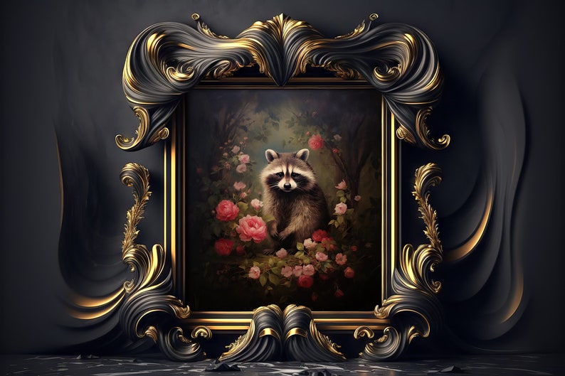 Raccoon Print Cottagecore Prints Animal Wall Art Nature - Etsy