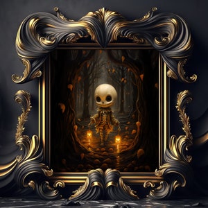 Cute Creature Wall Art: Dark Academia Halloween Decor (digital Download ...