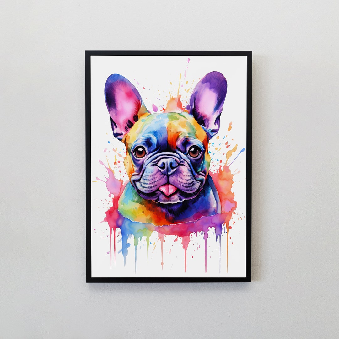 French Bulldog Watercolor Painting | French Bulldog Watercolor Print ...