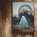Cute Ghost on Ferris Wheel Print Gothic Art Vintage Oil - Etsy