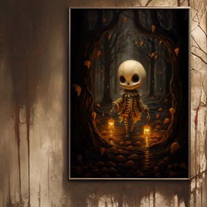 Cute Creature Wall Art: Dark Academia Halloween Decor (digital Download ...