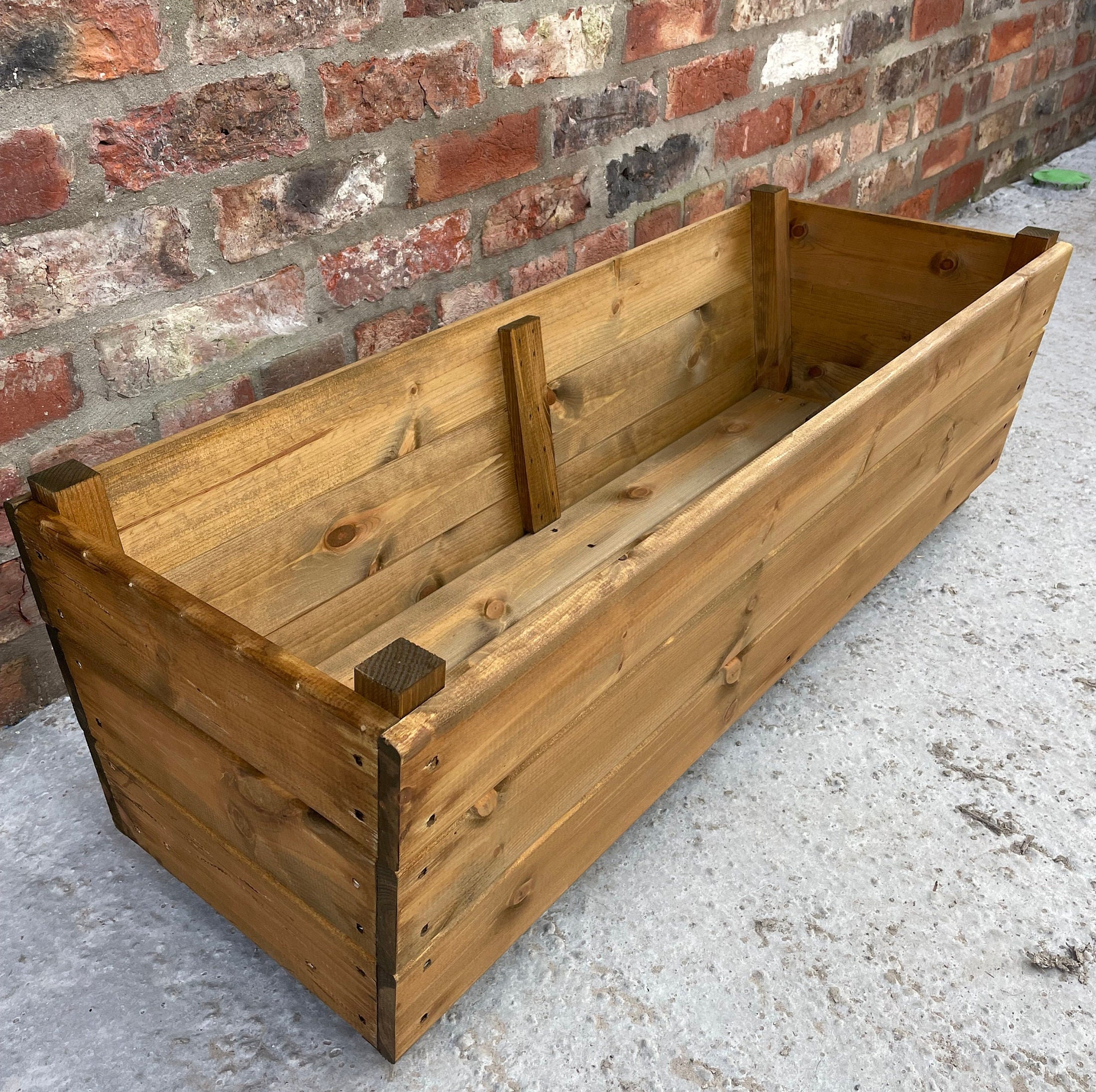 Extra Large Wooden Garden Planter Outdoor Flower Jumbo Pots Veg Boxes ...