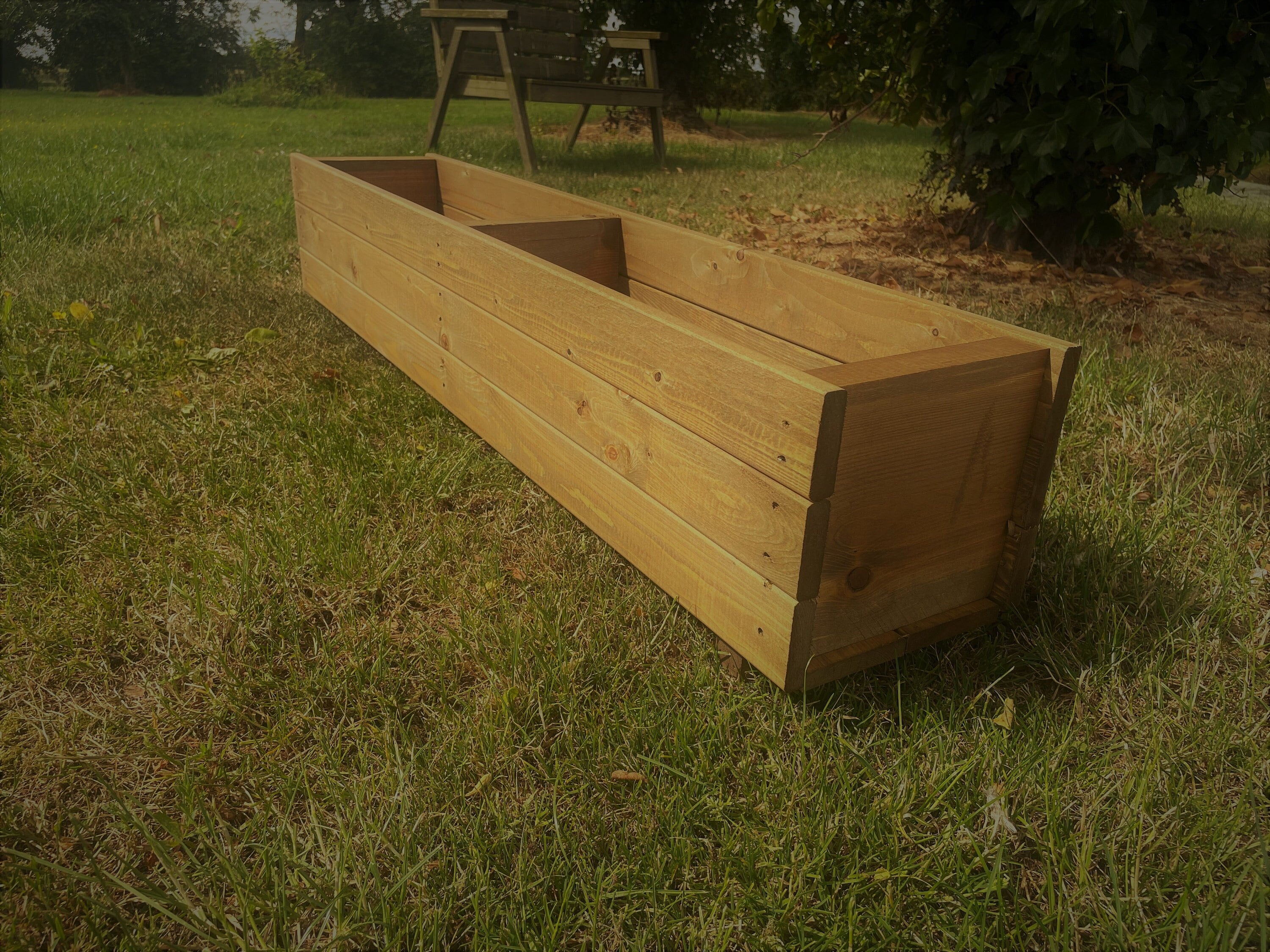 Large Wooden Rectangular Flower Planter Pots Boxes Plant Shrub - Etsy UK