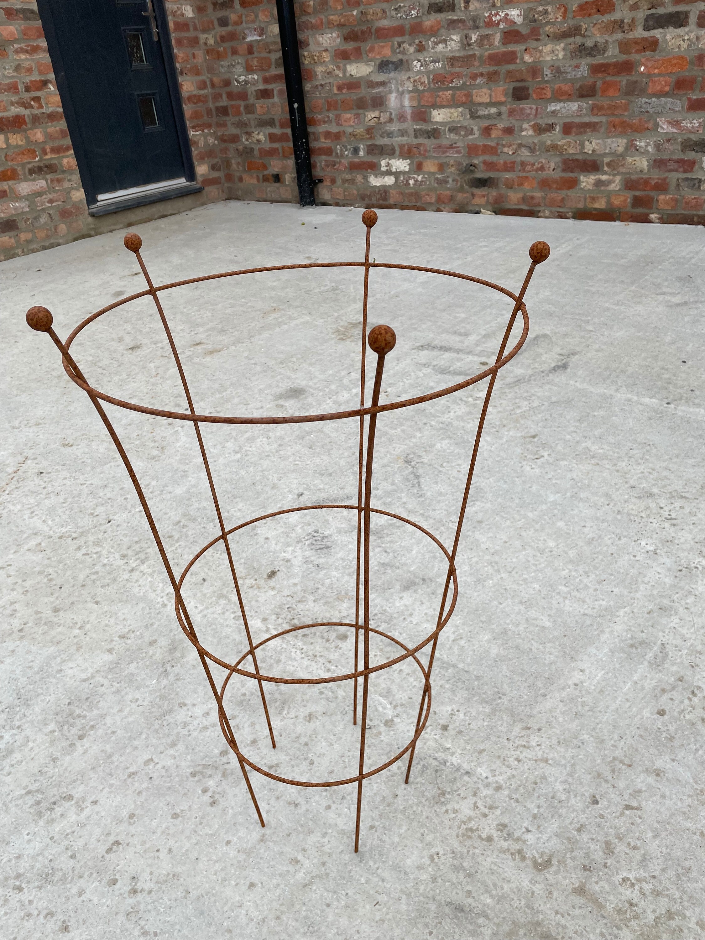 Rusty Metal Peony Garden Support Cage Frame Peonies Herbaceous Plant ...