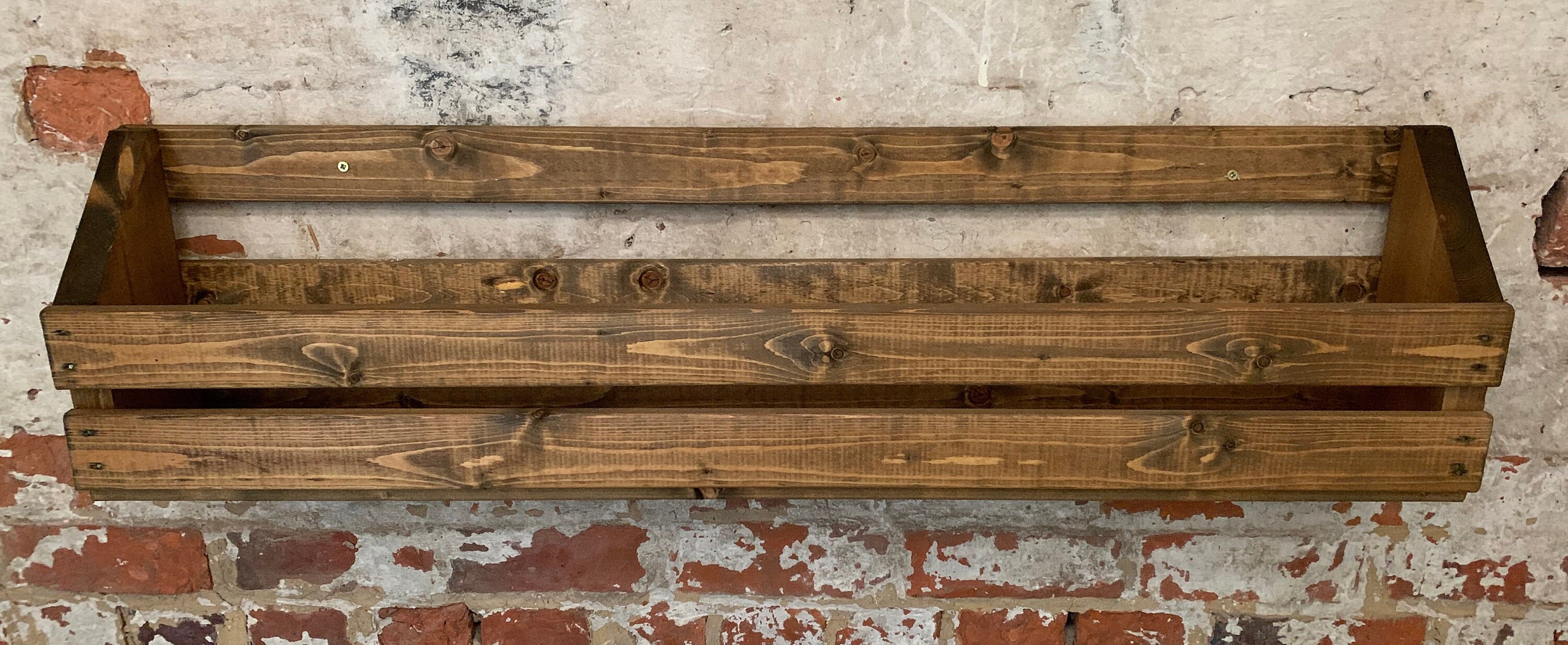 Wall Mounted Wooden Shoe Rack Storage Unit Chunky Rustic - Etsy UK