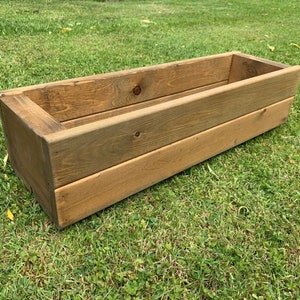 Wooden Planters Window Boxes Balcony Flower Containers Kitchen Garden Herb Tubs Pots 3 Sizes ...