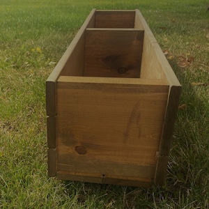 Large Wooden Rectangular Flower Planter Pots Boxes Plant Shrub Veg ...