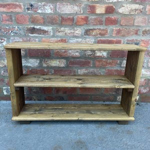 Wooden Boot and Shoe Rack Storage Unit Chunky Rustic Shelves Heavy Duty ...