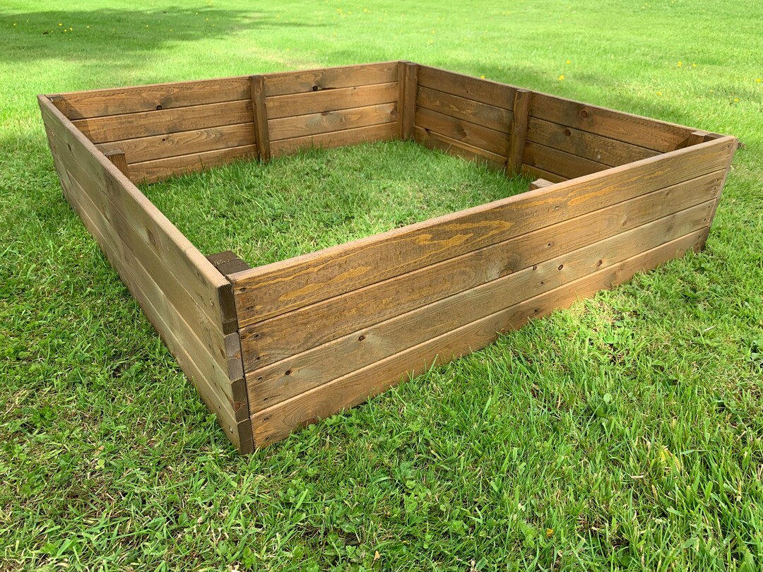 Raised Wooden Vegetable Garden Bed Grow Veg Box Frame Herbs Flower ...