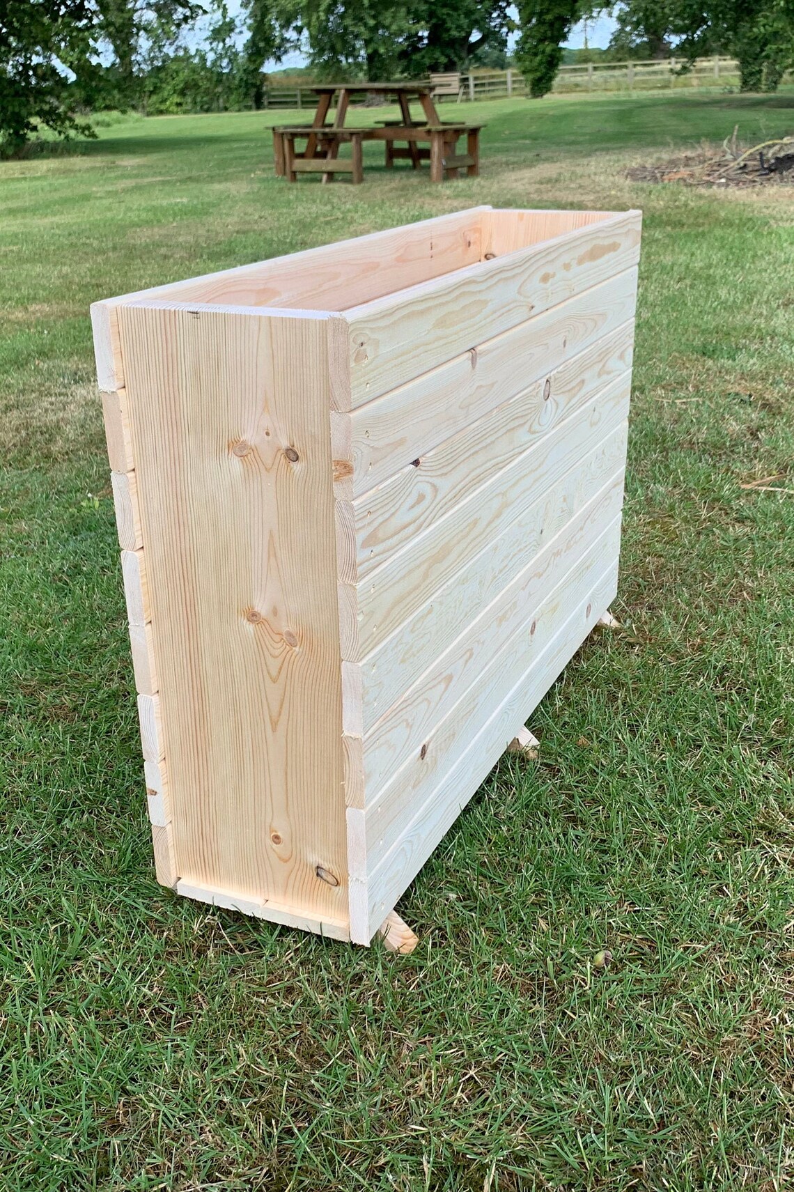 Handmade Extra High Wooden Planter Herb Box Patio Trough Plant Flower ...
